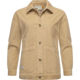 Cordjacke Ragwear "Cordjacke Ennea", Damen, Gr. L, beige (sand), Obermaterial: 100% Baumwolle CO., Jacken Cordjacke