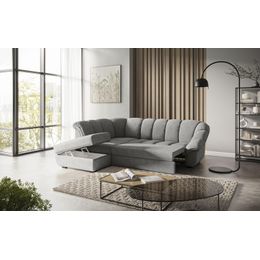 Ecksofa COTTA "Mado, Breite 260 cm", grau, B:260cm H:88cm T:104cm, 100% POLYESTER (PES), Sofas, Ecksofa, verschiedene Sofas individuell kombinierbar