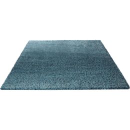 Hochflor-Teppich Esprit "Cosy Glamour 2.0", blau (t&uuml;rkis), B:40cm H:40mm L:60cm, Polypropylen (PP), Teppiche, Hochflor-Teppich, Langflor, Shaggy, Wohnzimmer