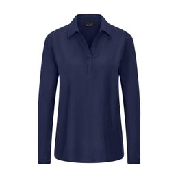 Klassische Bluse GOLDNER "Kurzgr&ouml;&szlig;e Zeitlose Viskosebluse mit Hemdkragen", Damen, Gr. 23, blau, Obermaterial: 100% Viskose CV., Modisch, Blusen Klassische Bluse, Hemdkragen