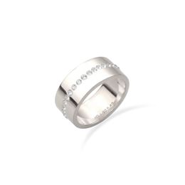 Silberring Elli "Ring Bandring mit Kristallen von Swarovski 925 Sterling Silber" Gr. 56, silber, Fingerringe, Damen, 56, Silber 925 (Sterlingsilber), Silberring