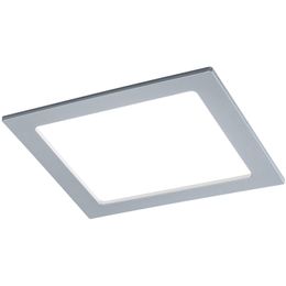 Paulmann LED Panel "LED Einbaupanel eckig 220x220mm 16,5W 4.000K Chrom matt", grau (chromfarben), 1, H: 0,5cm, 1 Stk., Leuchten, LED Einbaupanel eckig 220x220mm 16,5W 4.000K Chrom matt, LED Panel
