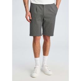 Shorts LINDBERGH, Damen, Gr. XXL, N-Gr, grau mix, Web, Obermaterial: 75% Polyester, 22% Viskose, 3% Elasthan, unifarben, bequem kniefrei, Hosen Shorts, mit Viskose und Stretch