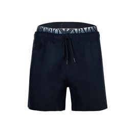 Badeshorts Emporio Armani "Badeshorts LOGOBAND 1er Pack", Gr. L, N-Gr, blau, Obermaterial: 100% Polyester PES. Futter: 100% Polyester PES., Badehosen Badeshorts