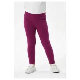 Leggings happy girls, M&auml;dchen, Gr. 98, N-Gr, lila (berry), Jersey, Obermaterial: 95% Baumwolle, 5% Elasthan, unifarben, skinny fit kn&ouml;chellang, Hosen Leggings, in Basic-Form
