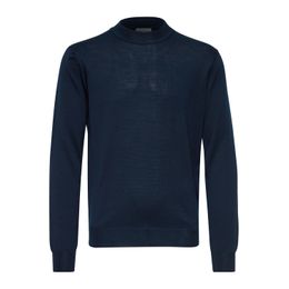 Strickfleece-Pullover Casual Friday "Strickpullover CFKarl", Herren, Gr. XXL, blau (schwarz navy), Obermaterial: 50% Wolle WO. 50% Polyacryl PAN., Pullover Strickfleece-Pullover