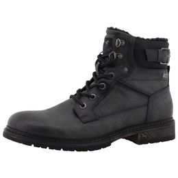 Winterboots Mustang Shoes "Marcas", Herren, Gr. 44, grau (dunkelgrau), Lederimitat, Basic, Schuhe Winterboots, Business Stiefel, Boots mit Warmfutter