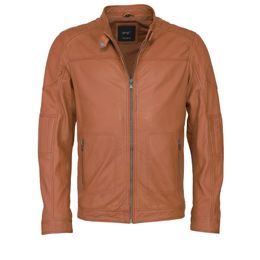 Lederjacke Maze "Lederjacke Jack", Damen, Gr. XXL, braun (brandy), Obermaterial: 100% Lammleder LEL. Futter: 100% Baumwolle CO., Jacken Lederjacke