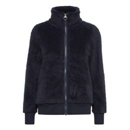 Sweatjacke oxmo "Bomberjacke OXAnneka", Damen, Gr. L, blau (total eclipse), Obermaterial: 100% Polyester PES., Jacken Sweatjacke
