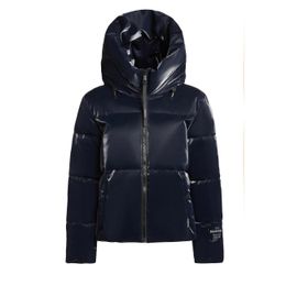 Steppjacke Khujo "Steppjacke Audrey Shiny", Damen, Gr. L, blau (midnight blau), Obermaterial: 100% Polyester PES. Obermaterial: Futter: 100% Nylon NY. 100% Polyester PES., Jacken Steppjacke