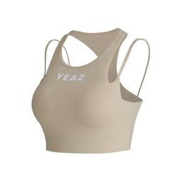 Sporttop YEAZ "Top AMOROUS", Damen, Gr. L, beige, Obermaterial: 78% Polyester PES. 22% Elasthan EL., Tops Sporttop