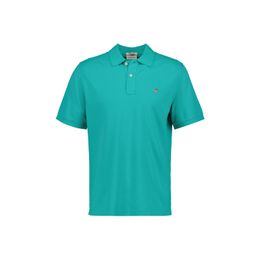 Poloshirt Gant "Poloshirt Regular Shield Pique Polo 1er Pack", Herren, Gr. M, blau (t&uuml;rkis (lagoon blau)), Obermaterial: 100% Baumwolle CO., Shirts Poloshirt