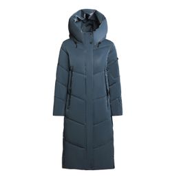 Wintermantel Khujo "Wintermantel Pulset Shiny", Damen, Gr. M, blau (dim blau), Obermaterial: 100% Polyester PES. Obermaterial: Futter: 100% Nylon NY. 100% Polyester PES., M&auml;ntel Wintermantel