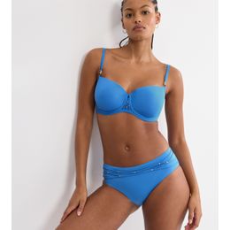 B&uuml;gel-Bikini-Top Triumph "Palina Love by the Sea WP", Damen, Gr. 42, Cup F, very blau, Microfaser, Obermaterial: 77% Polyamid, 23% Elasthan, Bikini-Oberteile B&uuml;gel-Bikini-Top, Triumph x Palina Rojinski