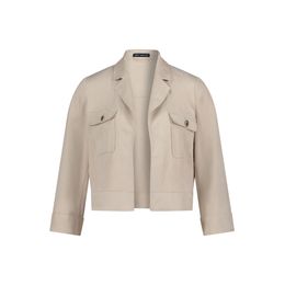 Jackenblazer Betty Barclay "Blazer-Jacke mit 3/4 Arm", Damen, Gr. 48, beige, Obermaterial: 92% Polyester PES. 8% Elasthan EL., Blazer Jackenblazer