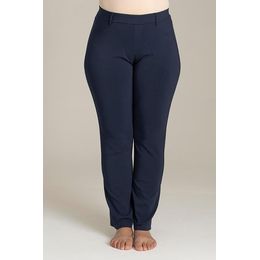 Highwaist Leggings SANDGAARD "Copenhagen", Damen, Gr. 38, N-Gr, blau (dunkelblau), Stoff, Obermaterial: 70% Viskose, 25% Nylon, 5% Elasthan, unifarben, slim fit normal, Hosen Highwaist Leggings, im klassischen Stil