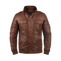 !Solid Lederjacke SOLID "Lederjacke SDCamash", Herren, Gr. M, braun (golden bro), Obermaterial: 100% Schafsleder sheepskin., Jacken Lederjacke