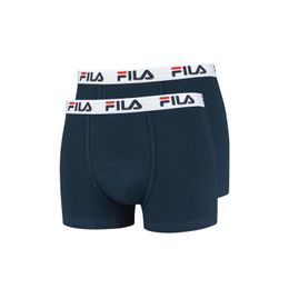 Boxershorts Fila "Boxershort 2er Pack", Herren, Gr. S, blau (marineblau), Obermaterial: 95% Baumwolle CO. 5% Elasthan EL., Unterhosen Boxershorts
