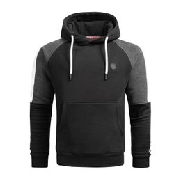 Kapuzenpullover Alessandro Salvarini "Hoodie ASFelippe", Herren, Gr. XL, schwarz, Obermaterial: 65% Baumwolle CO. 35% Polyester PES., Sweatshirts Kapuzenpullover