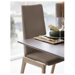 Polsterstuhl stressless "Laurel", braun (mole batick, eiche natur), B:57cm H:105cm T:60cm, Leder BATICK: BATICK ist ein leicht korrigiertes, durchgef&auml;rbtes und genarbtes M&ouml;belleder, bei dem die meisten Unebenheiten und Spuren in der Regel entfernt wurden., St&uuml;hle, Polsterstuhl, High Back, Gr&ouml;&szlig;e L, mit abgerundeten Beinen in Eiche natur