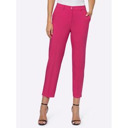 7/8-Hose Heine, Damen, Gr. 38, Normalgr&ouml;&szlig;en, pink, 69% Polyester, 23% Viskose, 8% Elasthan, unifarben, 7/8-L&auml;nge, Hosen 7/8-Hose
