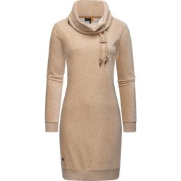 Sweatkleid Ragwear "Sweatkleid Chloe Velvet", Damen, Gr. XXL, N-Gr, beige (sand23), Obermaterial: 62% Baumwolle CO. 35% Polyester PES. 3% Elasthan EL., Kleider Sweatkleid