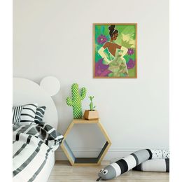 Wandbild Komar "Disney Princess Tiana in Green", gr&uuml;n (farbe bild(er): gr&uuml;n), Disney, 1 Stk., Vlies, Bilder, Wandbild, 30 x 40 cm (Breite x H&ouml;he) - Kinderzimmer, Dekoration