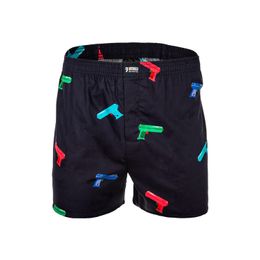 Webboxer Happy Shorts "Web-Boxershorts 1er Pack", Herren, Gr. S, bunt (water pistols), Obermaterial: 100% Baumwolle CO., Unterhosen Webboxer