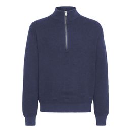 !Solid Troyer SOLID "Troyer SDRIVER HALFZIP", Herren, Gr. S, blau (insignia blau), Obermaterial: 100% Baumwolle CO., Pullover Troyer
