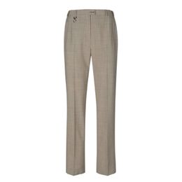 Stoffhose GOLDNER "Trevira-Schurwollhose ANNA", Damen, Gr. 46, N-Gr, beige (taupe, melange), Obermaterial: 53% Polyester PES. 43% Schurwolle WV. 4% Elasthan EL., Hosen Stoffhose