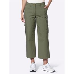 Webhose Heine, Damen, Gr. 40, Normalgr&ouml;&szlig;en, khaki, 97% Baumwolle, 3% Elasthan, unifarben, Hosen Webhose