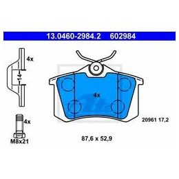 ATE Bremsensatz-Vorn und hinten SG00000D5L Bremsensatz, Scheibenbremse vorne rechts links bel&uuml;ftet 239mm f&uuml;r SKODA SEAT VAG 1E0698451D 1E0698451C 1E06