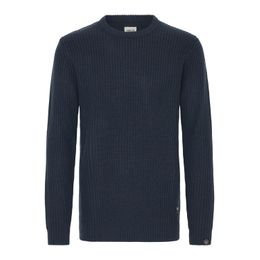 !Solid Strickfleece-Pullover SOLID "Strickpullover SDARON", Herren, Gr. L, blau (insignia blau), Obermaterial: 100% Polyacryl PAN., Pullover Strickfleece-Pullover
