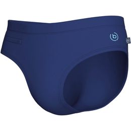 Badeshorts Bugatti, Herren, Gr. 5, N-Gr, blau (blau, gemustert), Microfaser, Obermaterial: 80% Nylon, 20% Elasthan, Badehosen Badeshorts, Kordelzug mit Logoschriftzug