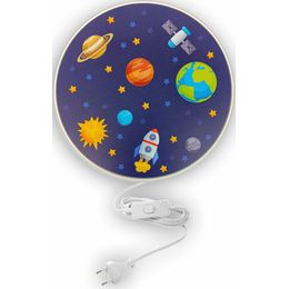 Niermann Wandleuchte "Weltall, Kinderlampe, Kinderzimmer", bunt (multi color), 1, &Oslash; 25cm, 1 Stk., Leuchten, bruchsicheres Geh&auml;use, Wandleuchte