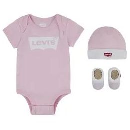 Levi's Body LEVI'S KIDS "Neugeborenen-Geschenkset", Jungen, Gr. 1 (62/68), N-Gr, rosa, Obermaterial: 100% Baumwolle. S&ouml;ckchen: 62% Baumwolle, 34% Polyester, 4% Elasthan, bedruckt, Bodys Body, UNISEX