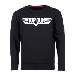 Sweatshirt Top Gun "Sweatshirt PP201019", Herren, Gr. M, schwarz, Obermaterial: 60% Baumwolle CO. 40% Polyester COOLMAX PES(Coolmax)., Sweatshirts Sweatshirt