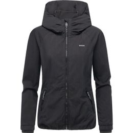 Outdoorjacke Ragwear "Outdoorjacke Dizzie A YOUMODO", Damen, Gr. L, schwarz, Obermaterial: 68% Baumwolle CO. 32% Nylon NY., Jacken Outdoorjacke