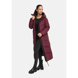 Winterjacke Marikoo "Marikoo Firella Damen Winter Steppmantel Winterjacke Parka N065", Damen, Gr. 6XL, rot (wine), Obermaterial: 100% Polyester PES., Jacken Winterjacke