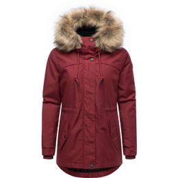 Winterjacke Ragwear "Winterjacke Tawny Short YOUMODO", Damen, Gr. 3XL, rot (wine rot), Obermaterial: 65% Polyester PES. 35% Baumwolle CO. Obermaterial: Futter: 100% Polyester PES. 100% Polyester PES., Jacken Winterjacke