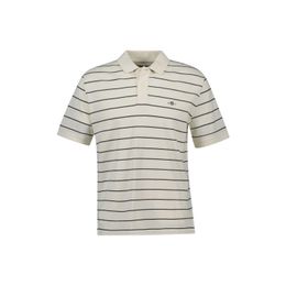Poloshirt Gant "Poloshirt STRIPED POLO", Herren, Gr. 3XL, wei&szlig; (wei&szlig; (cream)), Obermaterial: 100% Baumwolle CO., Shirts Poloshirt