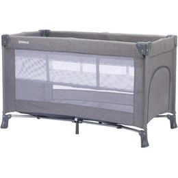 Baby-Reisebett fillikid "Milano", Baby, Gr. B/H/L: 65cm x 76cm x 125cm, kein H&auml;rtegrad, grau, Aluminium, Polyester, Babybetten Baby-Reisebett, inklusive Transporttasche und Neugeboreneneinhang