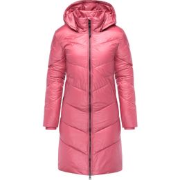 Wintermantel Ragwear "Wintermantel Rebelka Shiny YOUMODO", Damen, Gr. M, rosa (rose), Obermaterial: 100% Polyester PES. Obermaterial: Futter: 100% Polyester PES. 100% Polyester PES., M&auml;ntel Wintermantel