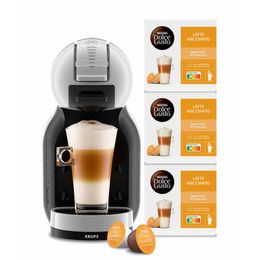 Nescaf&eacute; DOLCE GUSTO NESCAF&Eacute; DOLCE GUSTO Kapselmaschine "KP123B Mini Me", grau (arctic grau, schwarz), 1, Kaffeemaschinen, 3 Pakete Nescaf&eacute; Dolce Gusto Latte Macchiato, Kapselmaschine