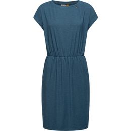 Jerseykleid Ragwear "Jerseykleid Copr", Damen, Gr. XXL, N-Gr, blau (petrol), Obermaterial: 48% Viskose CV. 47% Polyester PES. 5% Elasthan EL., Kleider Jerseykleid