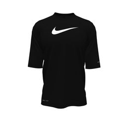 T-Shirt Nike "SHORT SLEEVE HYDROGU", M&auml;dchen, Gr. S, schwarz, Jersey, Obermaterial: 100% Polyester, normal, Rundhals, Shirts T-Shirt, kurz&auml;rmlig, f&uuml;r Sport und Outdoor, mit UPF-40-UV-Schutz