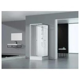 Komplettdusche MARWELL "White Dream", wei&szlig;, B:80cm H:200cm T:80cm, Duschkabinen, inkl. Armaturen