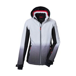 Skijacke Killtec "KSW 63 WMN SKI JCKT", Damen, Gr. 40, beige (naturwei&szlig;), Oberstoff: 100% Polyester, Futter: 100% Polyester, Wattierung: 100% Polyester (recycelt), Jacken Skijacke, Atmungsaktive, wasserdichte Damen Skijacke mit abnehmbarer Kapuze