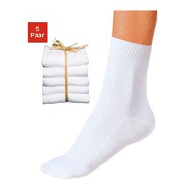 Basicsocken GO IN, Damen, Gr. 39-42, wei&szlig;, Baumwolle, Baumwollmischung, Elasthan, Polyamid, Polyester, unifarben, elastisch, Socken Basicsocken, unifarben