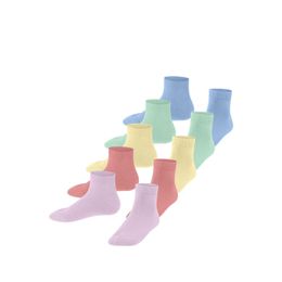 Sneakersocken Esprit "Socken 5er Pack", M&auml;dchen, Gr. 27-30, bunt (pastell), Obermaterial: 71% Baumwolle CO(Bio). 27% Polyamid PA. 2% Elasthan EL., Socken Sneakersocken